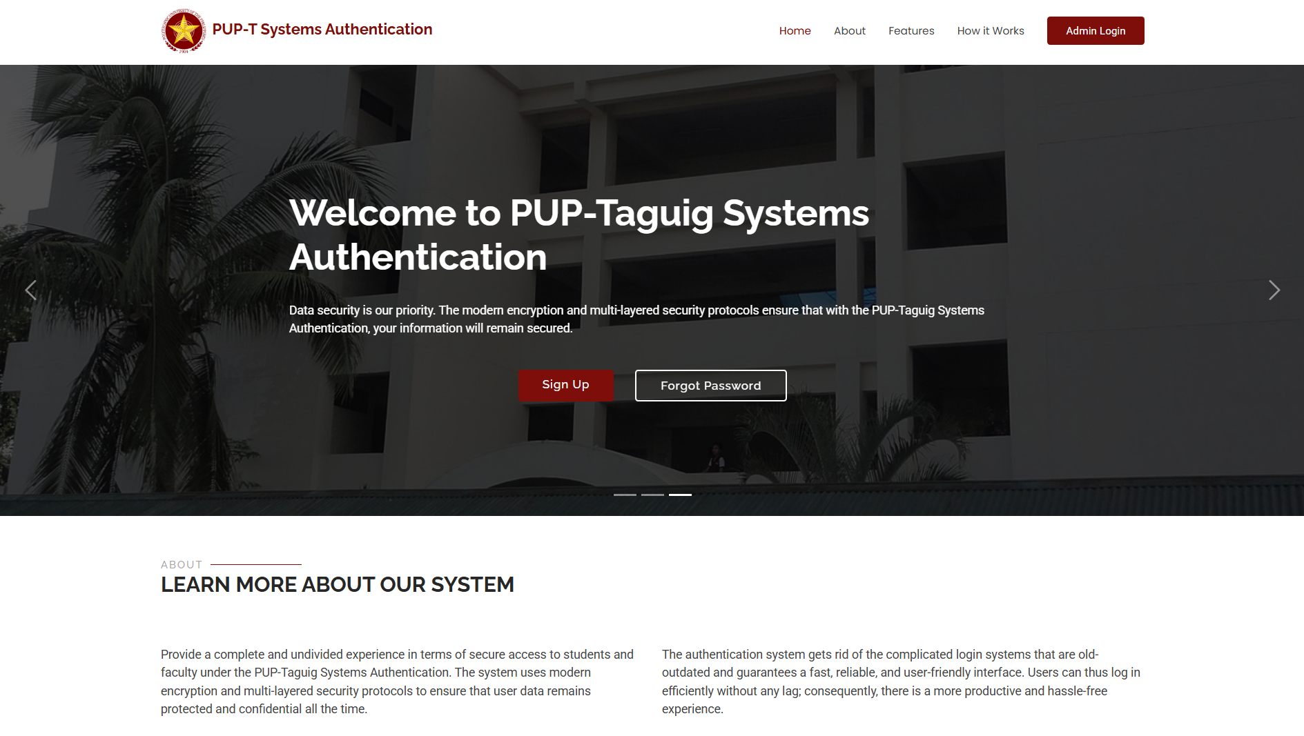 PUP Authentication System
